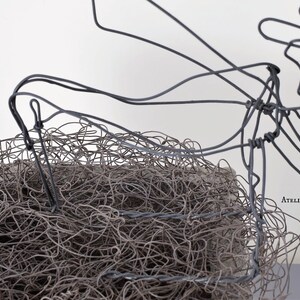Stork Sculpture Wire Stork Nest Handmade Sculpture. - Etsy