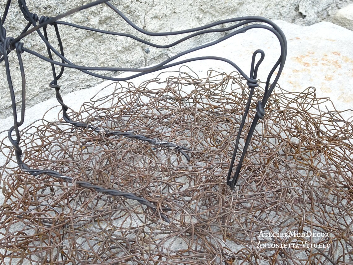 Stork Sculpture Wire Stork Nest Handmade sculpture. | Etsy