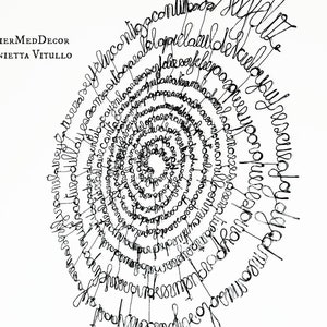 Wire Poem Iron Wire Writing Wall Decor Circular Poetry. | Etsy