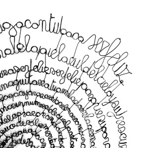 Wire Poem Iron Wire Writing Wall Decor Circular Poetry. | Etsy