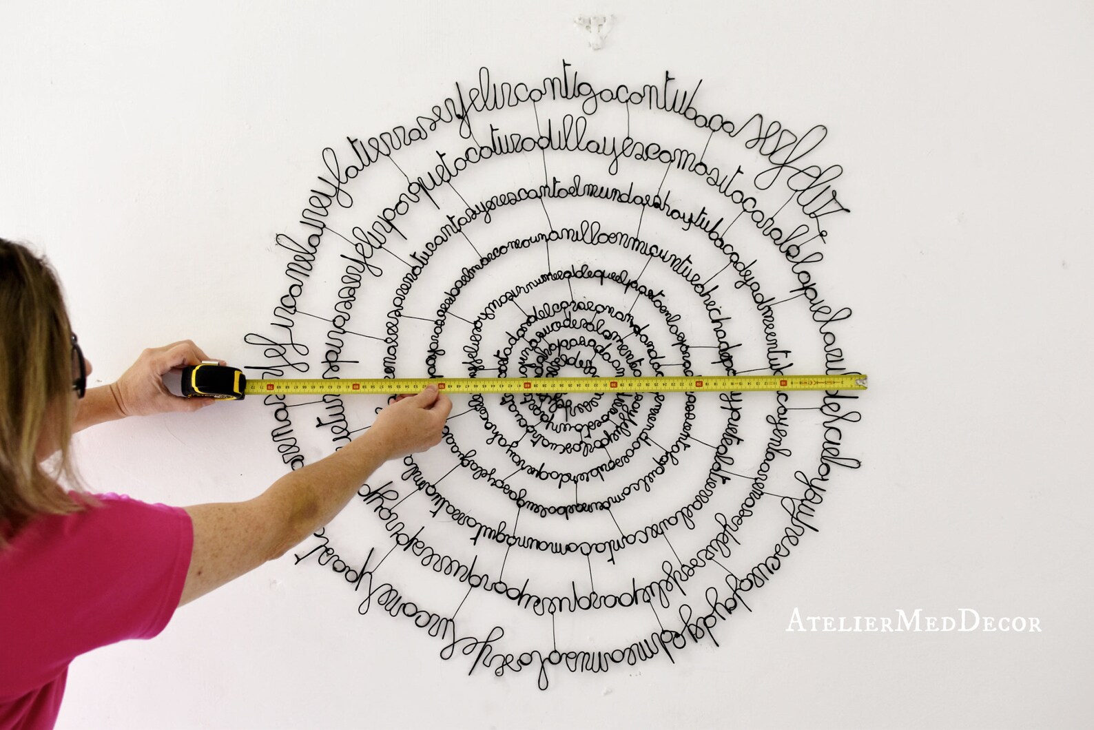 Wire Poem Iron Wire Writing Wall Decor Circular Poetry. - Etsy