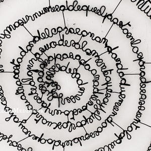 Wire Poem, Iron Wire Writing, Wall Decor, Circular Poetry. - Etsy