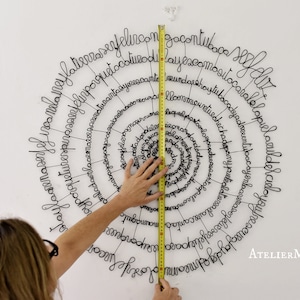 Wire Poem, Iron Wire Writing, Wall Decor, Circular Poetry. - Etsy