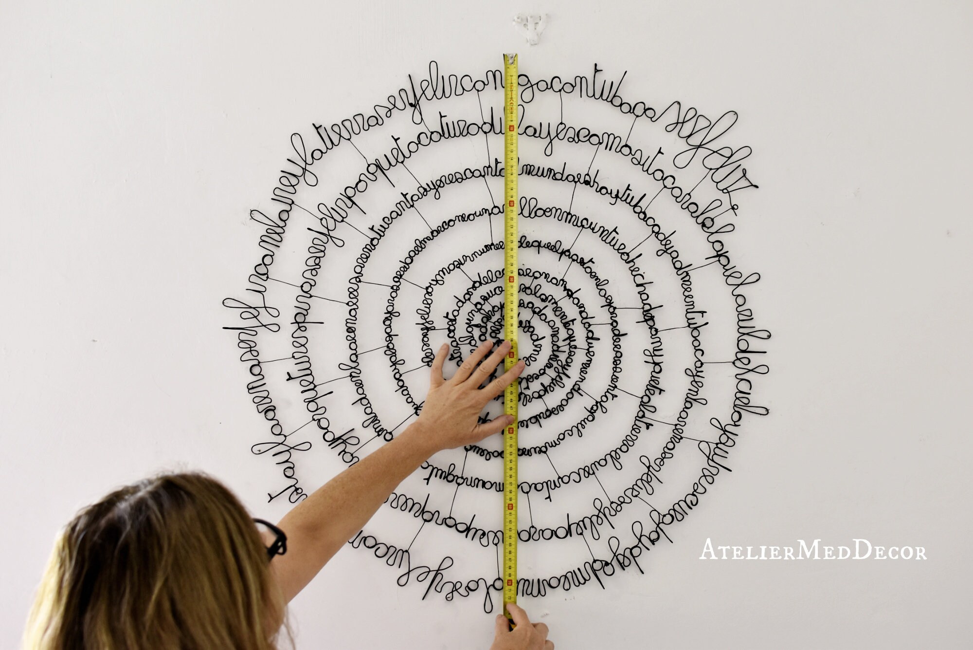 Wire Poem, Iron Wire Writing, Wall Decor, Circular Poetry. - Etsy