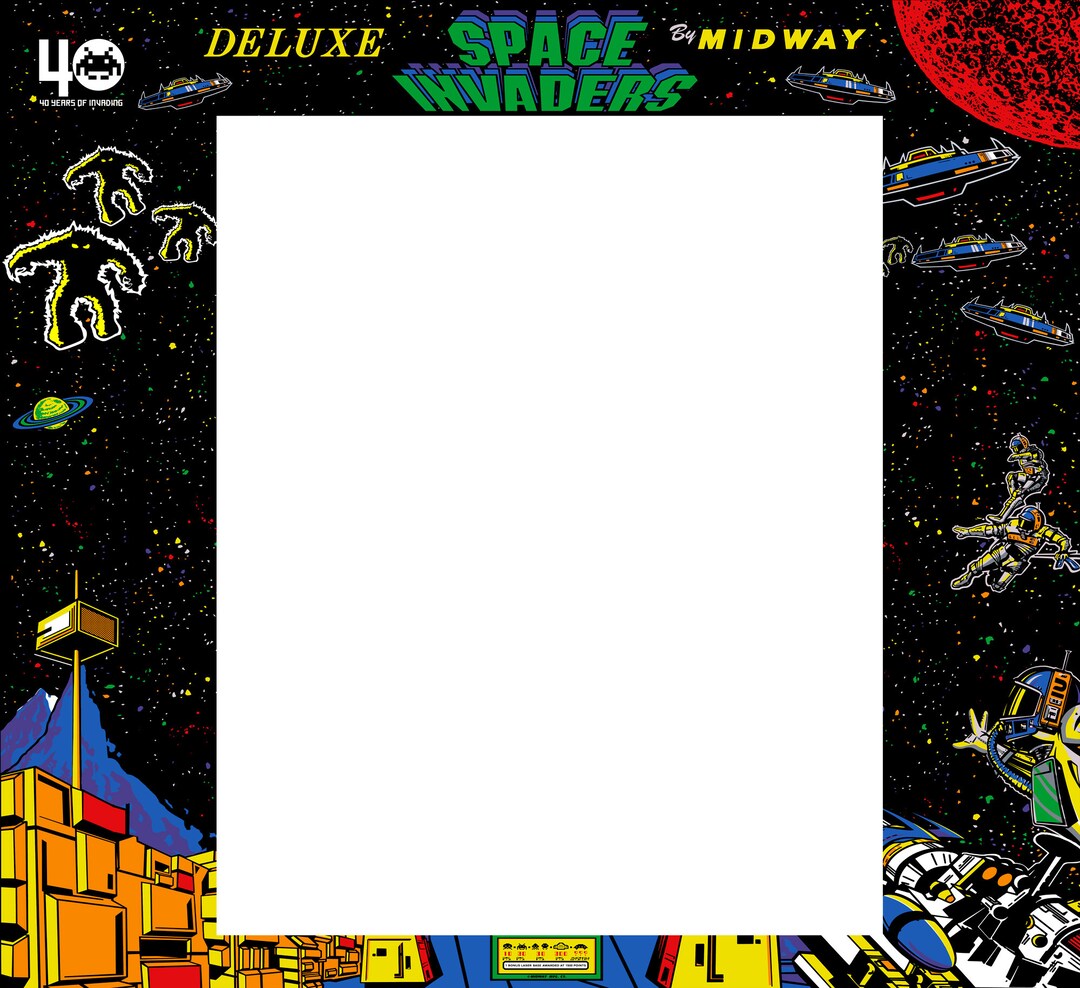 Arcade 1up Space Invaders Deluxe Arcade Bezel Graphic Sticker - Etsy
