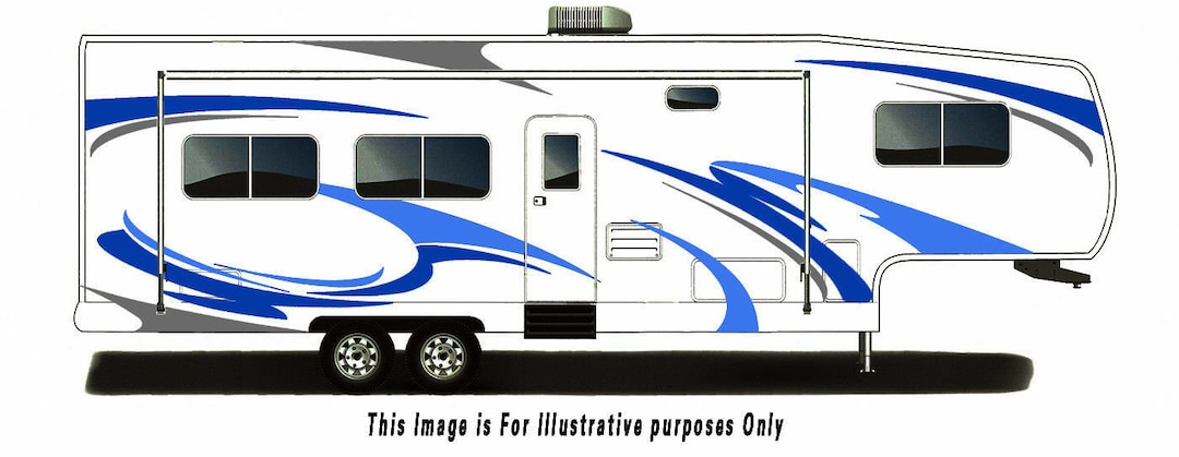 Custom RV, Trailer Hauler, Camper, Motor-home Large Decals/graphics ...