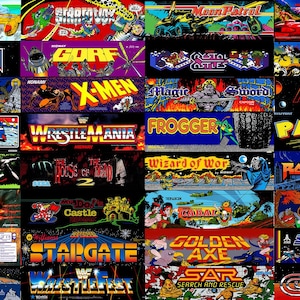 Arcade 1up Marquee 4-pack - Backlit Arcade Signs - 17.75" X 5" - Choose ...