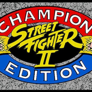 Street Fighter 2 Champion Edition Arcade Cabinet Graphics Marque/ Cpo ...
