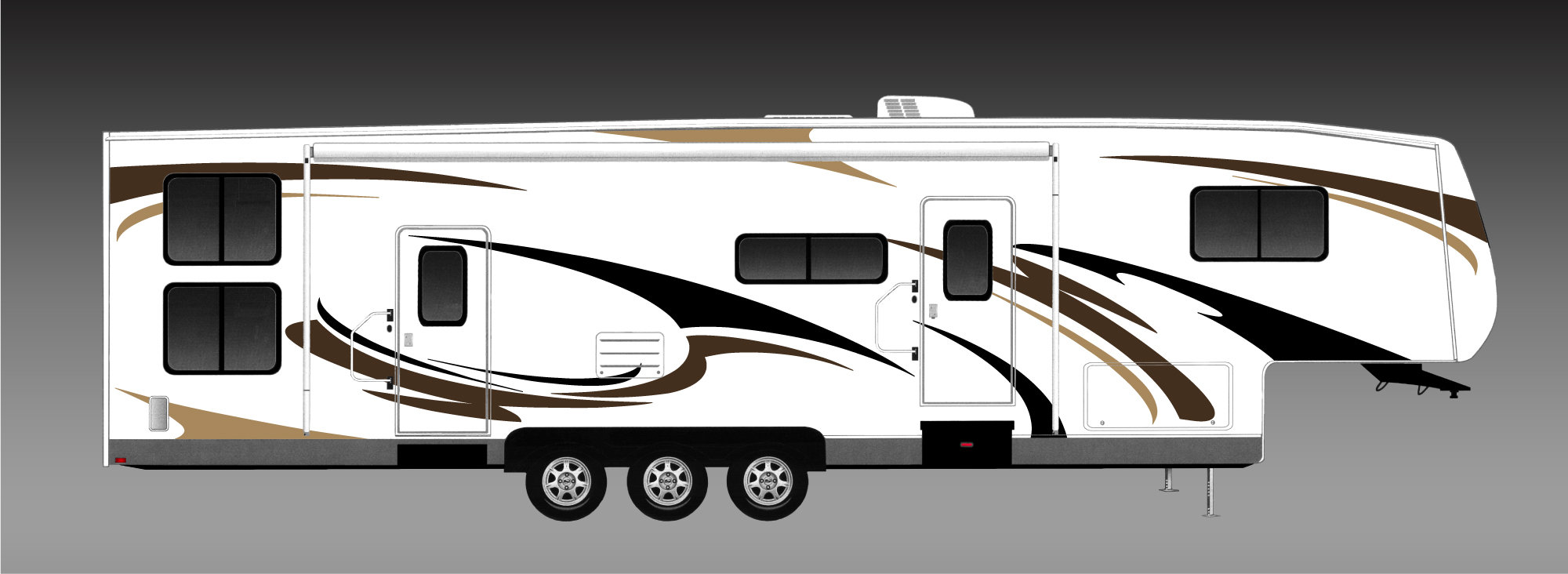 RV, Trailer Hauler, Camper, Motor-home Large Decals/graphics Kits 30-k ...