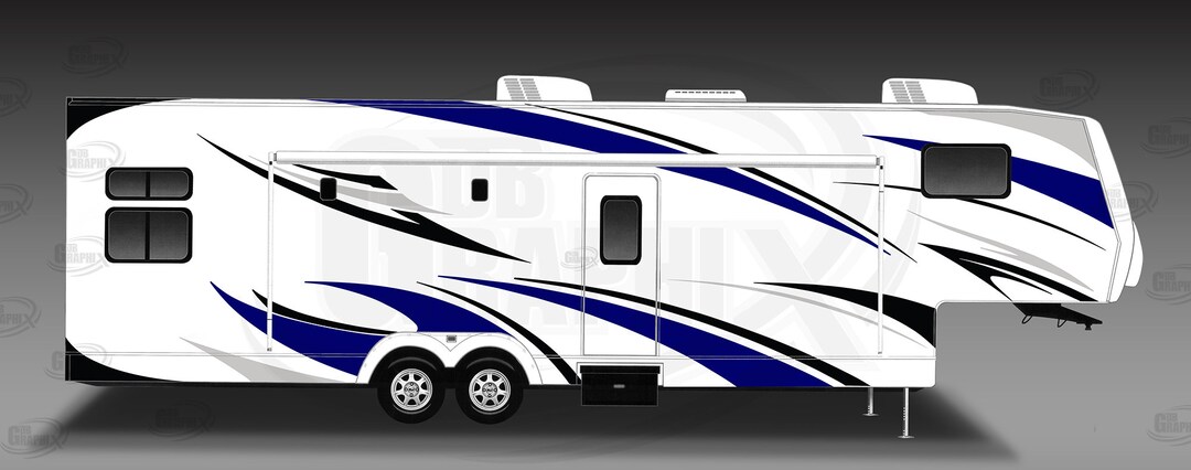 RV, Trailer Hauler, Camper, Motor-home Large Decals/graphics Kit K-0011 ...