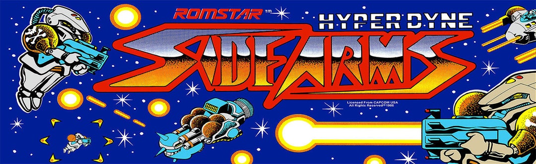 Side Arms Arcade Marquee for Reproduction Header/backlit Sign - Etsy