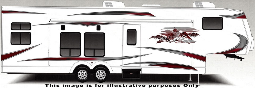 RV, Trailer Hauler, Camper, Motor-home Large Decals/graphics Kit-k-0008 ...