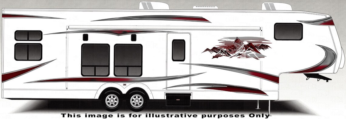 RV, Trailer Hauler, Camper, Motor-home Large Decals/graphics Kit-k-0008 ...