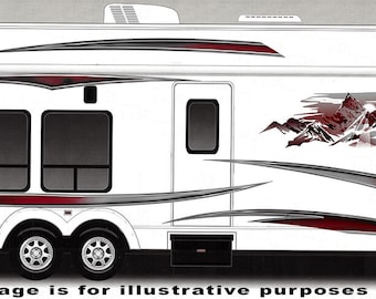 RV Trailer Hauler Camper Motor-home Large Decals/graphics | Etsy