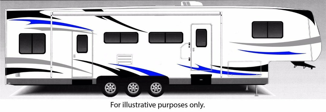 Rv, Trailer Hauler, Camper, Motor-home Large Decals/graphics Kits 40-K ...