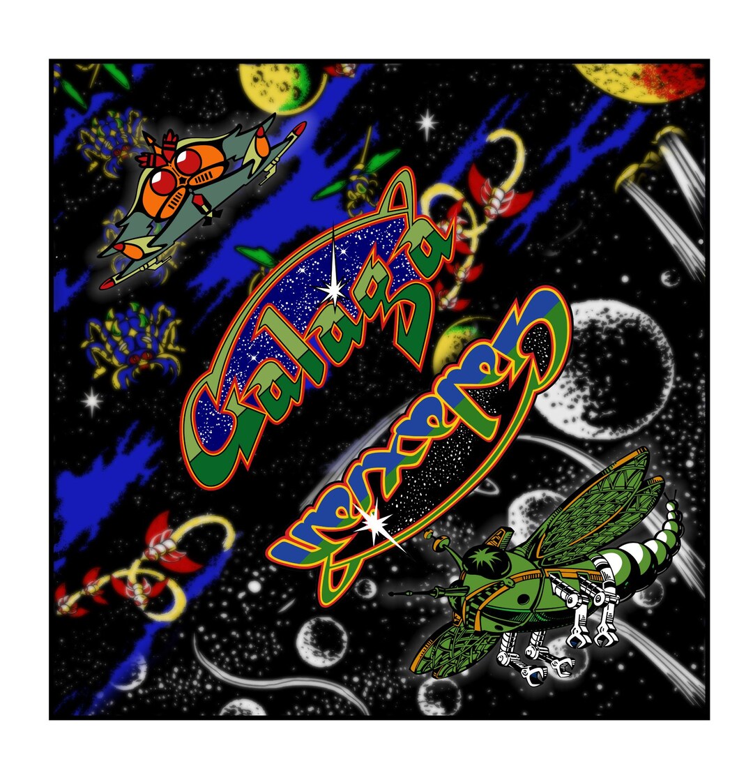 Arcade1up Galaga Galaxian Arcade Cabinet Kickplate Graphic Decal ...