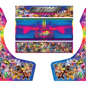 Arcade Classics Multicade Bartop Cabinet Graphics Decals Stickers Set ...