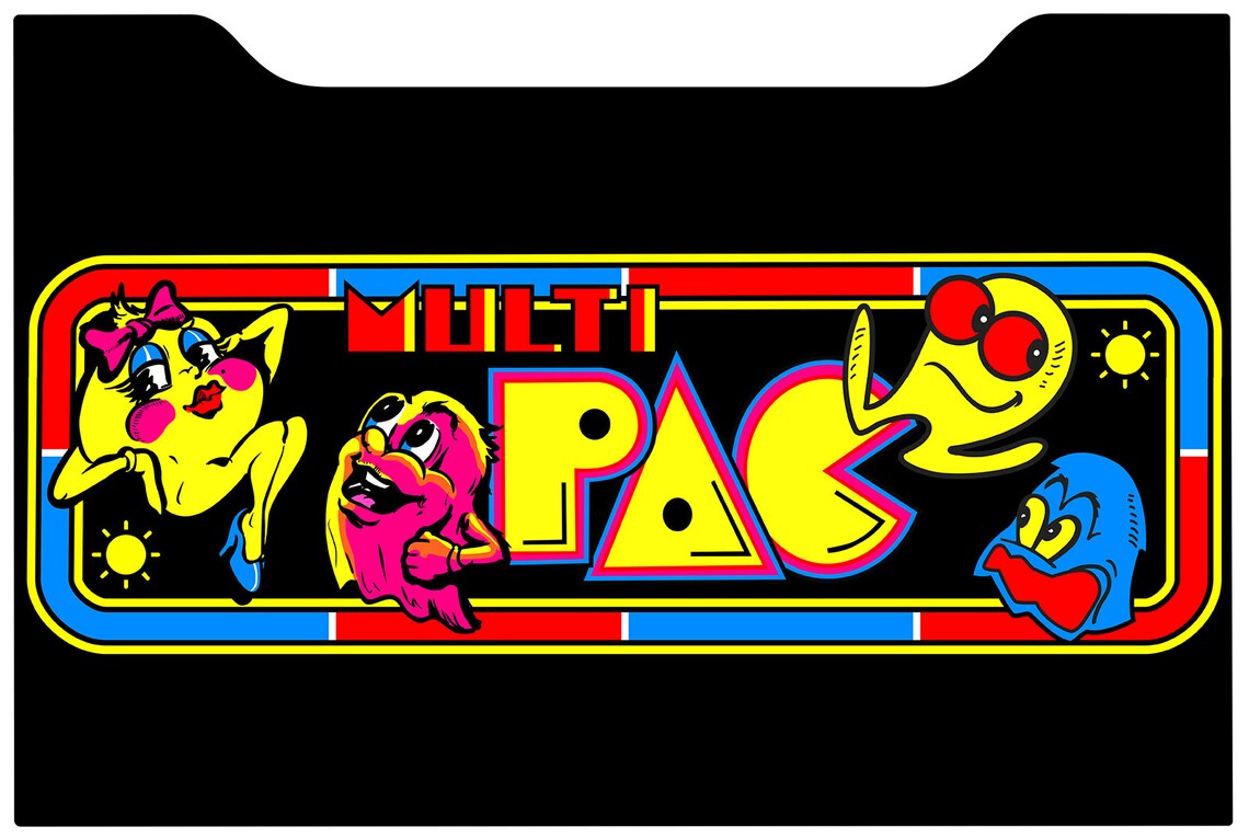 Multipac Arcade 1up Cabinet Riser Graphic Decal Sticker - Etsy