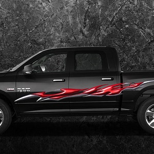 2 Car Truck Trailer Side Decals Graphics Stripes Vinyl #b758red - Etsy