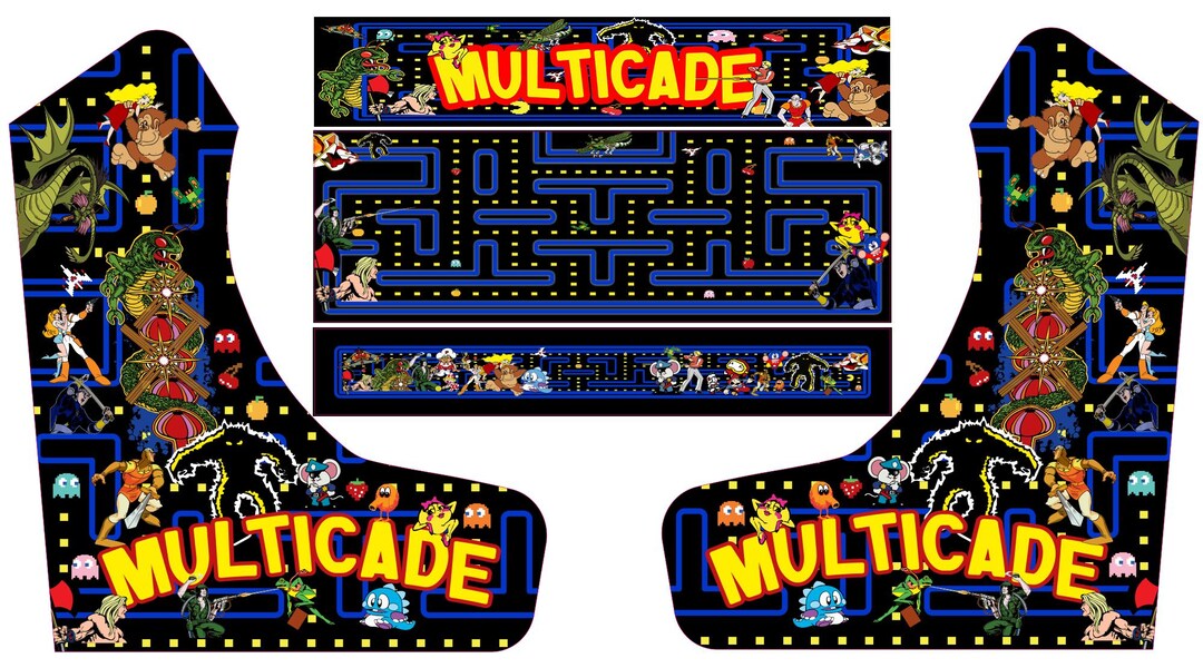 3 Custom Multicade Graphics With 1 Marquee and 1 Cpo - Etsy