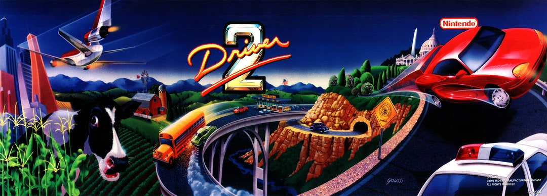 Cruisin (cruis'n) USA Driver 2 Arcade Marquee Header/backlit Sign - Etsy