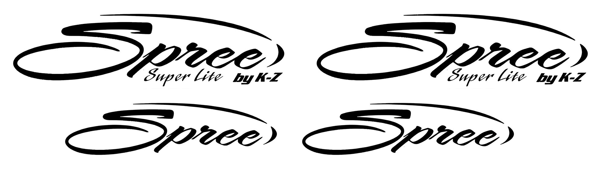 4 RV Trailer Camper Spree by KZ Super Lite Logos Decals Graphics -2924 ...
