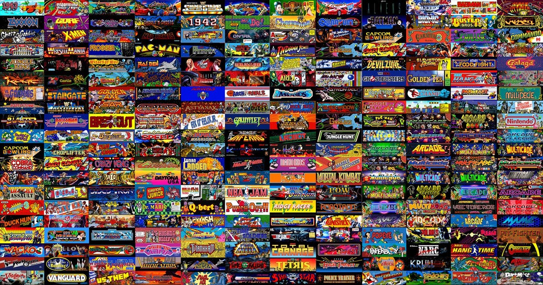 Arcade 1up Marquee 4-pack - Backlit Arcade Signs - 17.75" X 5" - Choose ...