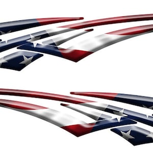 2 Car Truck American Flag Side Decals Graphics Stripes Vinyl #B1288 ...