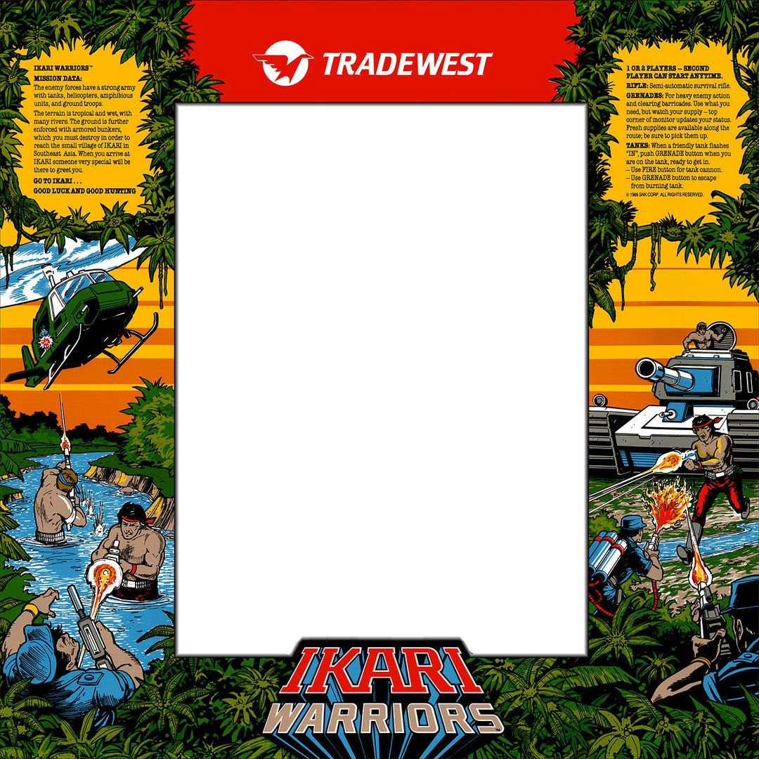 Ikari Warriors Arcade Monitor Bezel Sticker Decal - Etsy