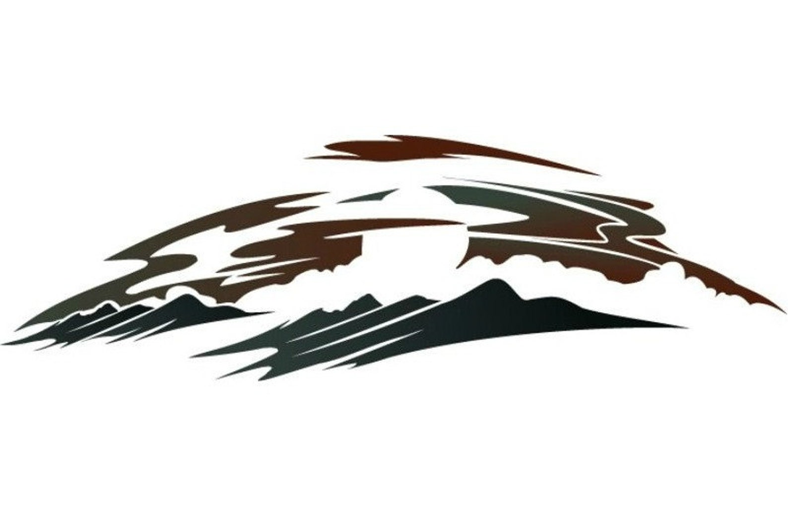 1 RV Trailer Boat Mountain Scene Decal Graphic 967 - Etsy