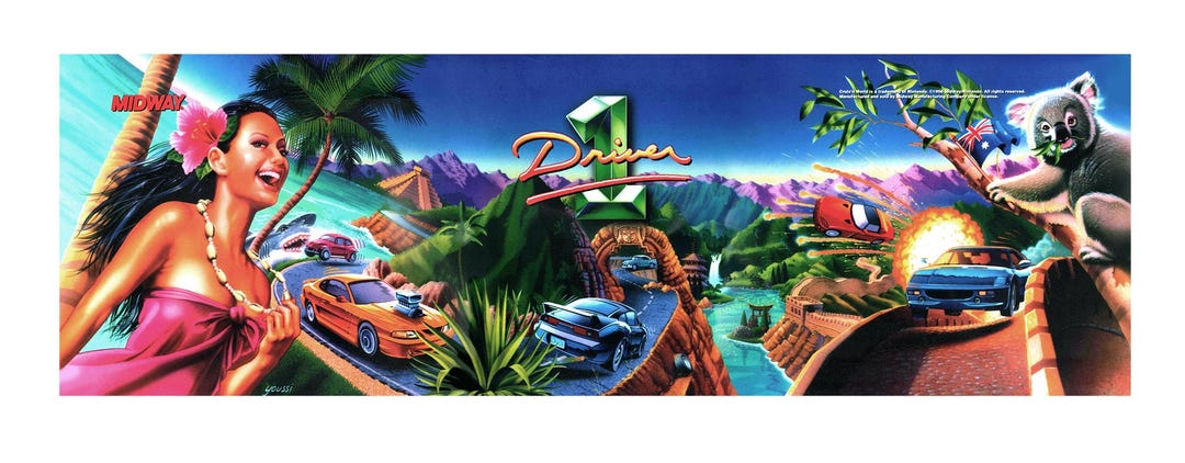 Cruisin (cruis'n) World Nintendo Driver 1 Arcade Marquee Header/backlit ...