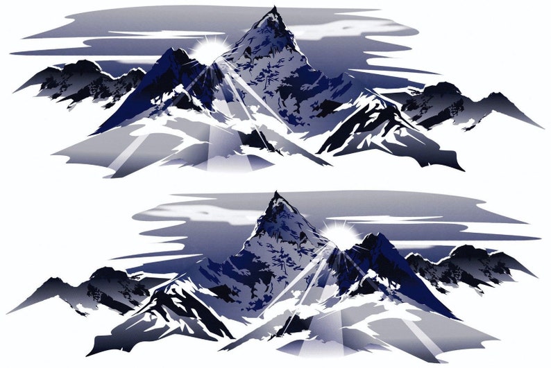 2 RV Trailer Camper MOUNTAIN SCENE Decal Graphics -630-5 - Etsy