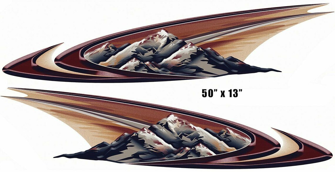 RV Trailer Hauler Camper Motor-home Large Decals/graphics - Etsy