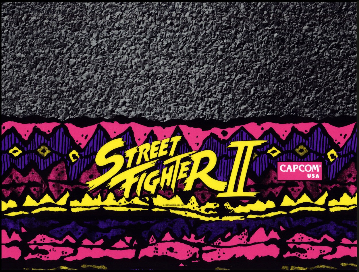 Street Fighter 2 Arcade Cabinet Graphics Reproduction Marquee CPO Bezel ...