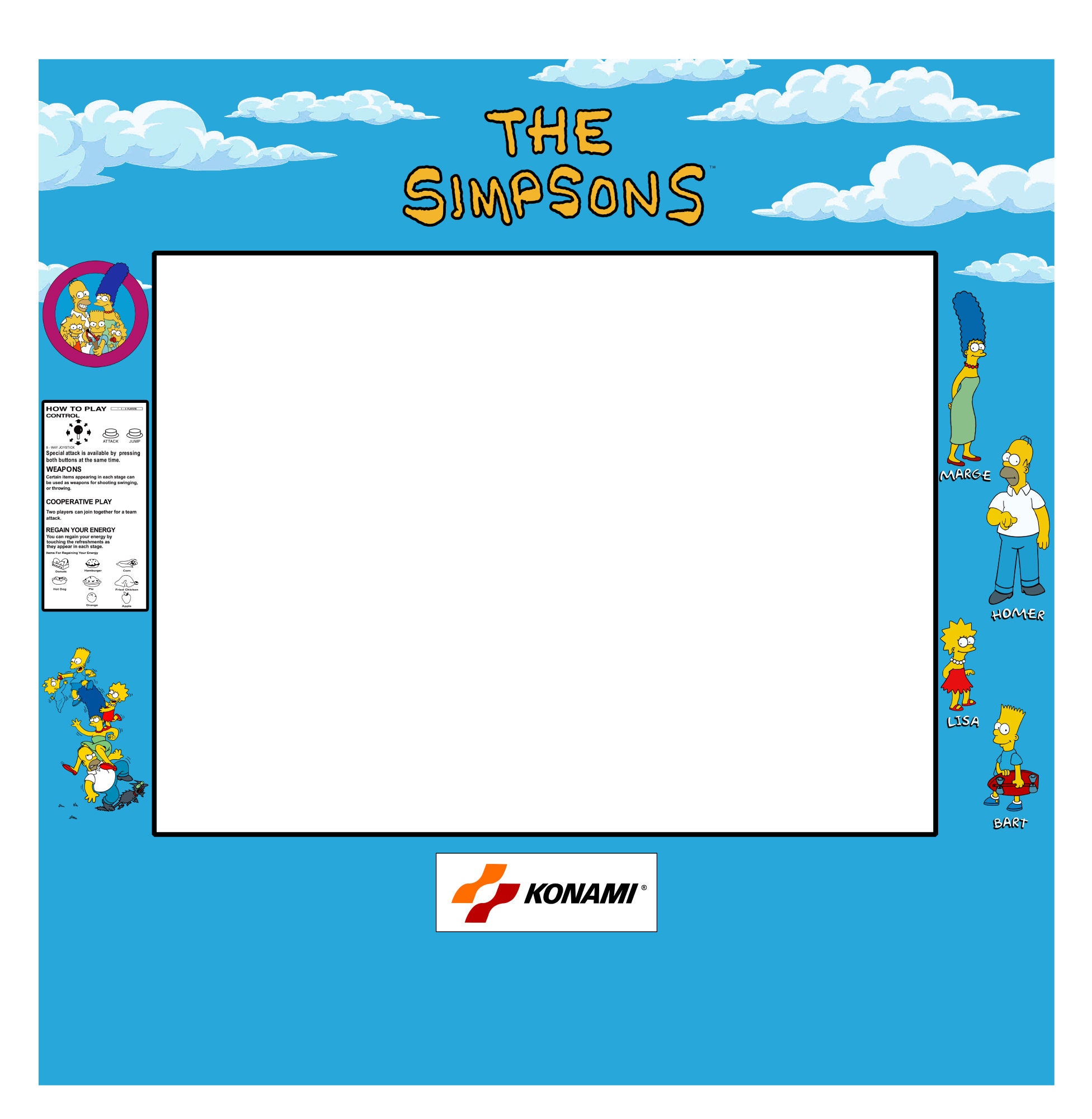 Arcade 1up Simpsons Arcade Bezel Graphic Sticker - Etsy Australia