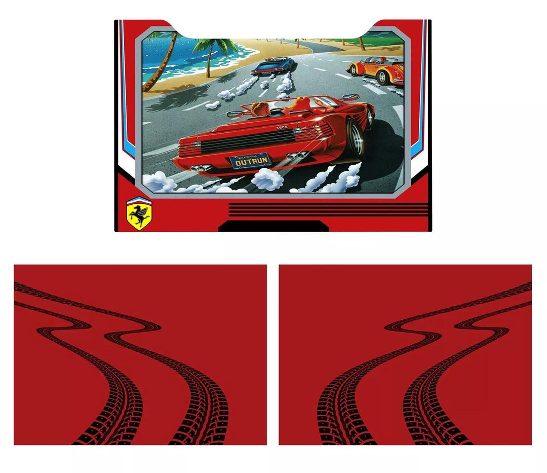 Outrun Arcade 1up Cabinet Riser Graphics Decals Stickers - Etsy