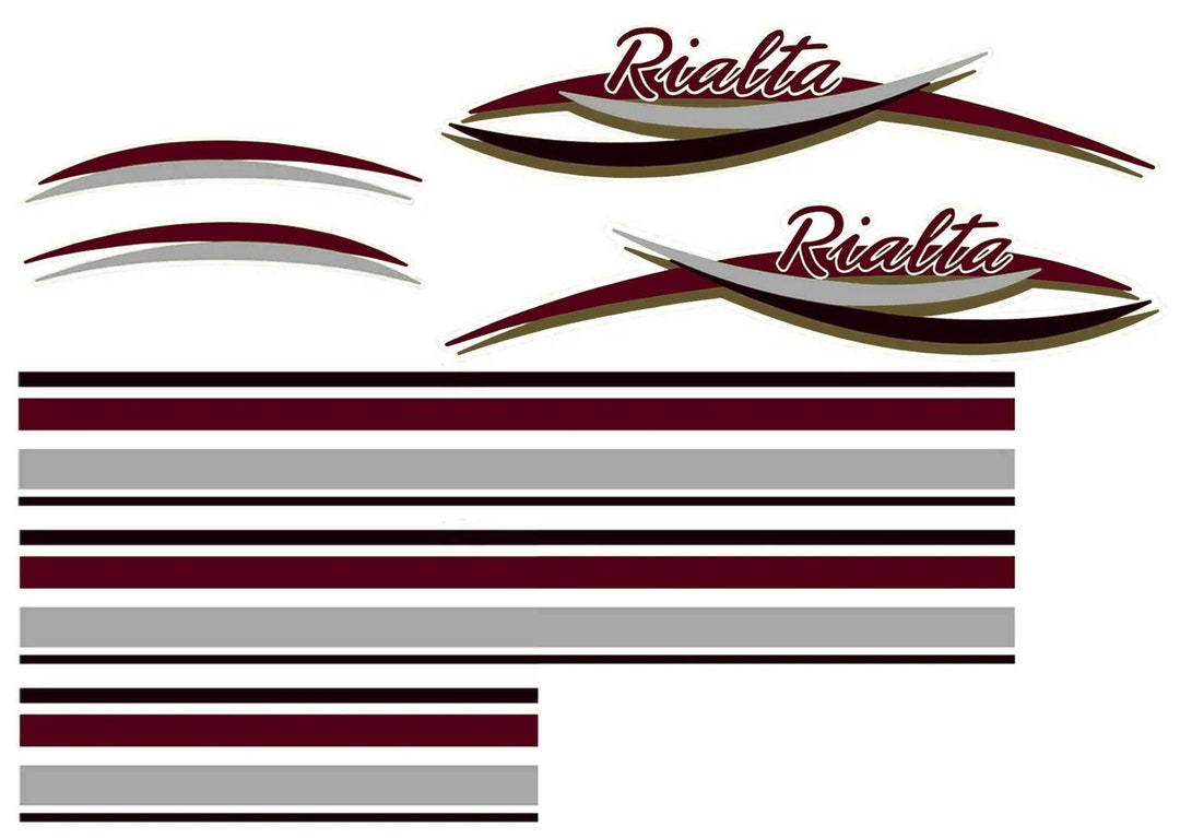 7 RV Camper, Van, Winnebago Rialta Graphics Decals Kit - Etsy