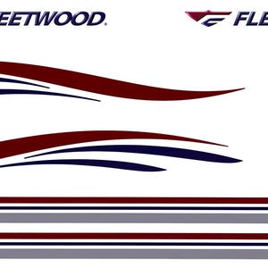 8 Rv Trailer Coleman Fleetwood Popup Camper Logos Stripes Graphics Kit ...