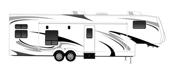 RV Trailer Hauler Camper Motor-home Large Decals/graphics - Etsy