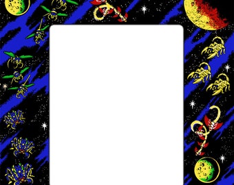 Ms Pac Man Galaga 20th Reunion Arcade Monitor Bezel Artwork Sticker ...