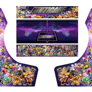 Arcade Classics Multicade Bartop Cabinet Graphics Decals Stickers Set ...