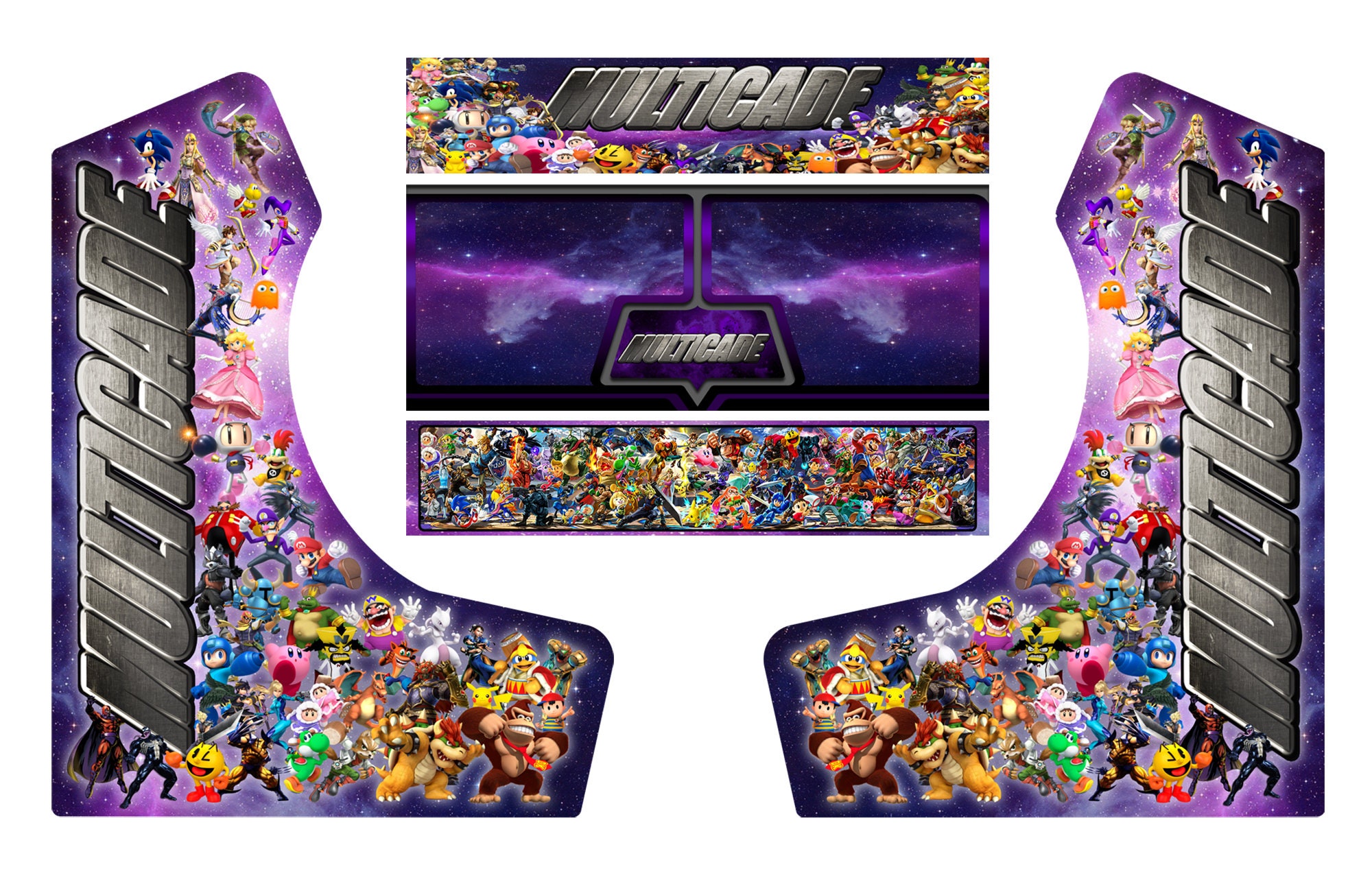 Arcade Classics Multicade Bartop Cabinet Graphics Decals - Etsy Canada