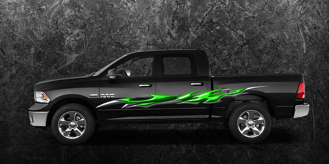 2 Car Truck Trailer Side Decals Graphics Stripes Vinyl #b758green - Etsy
