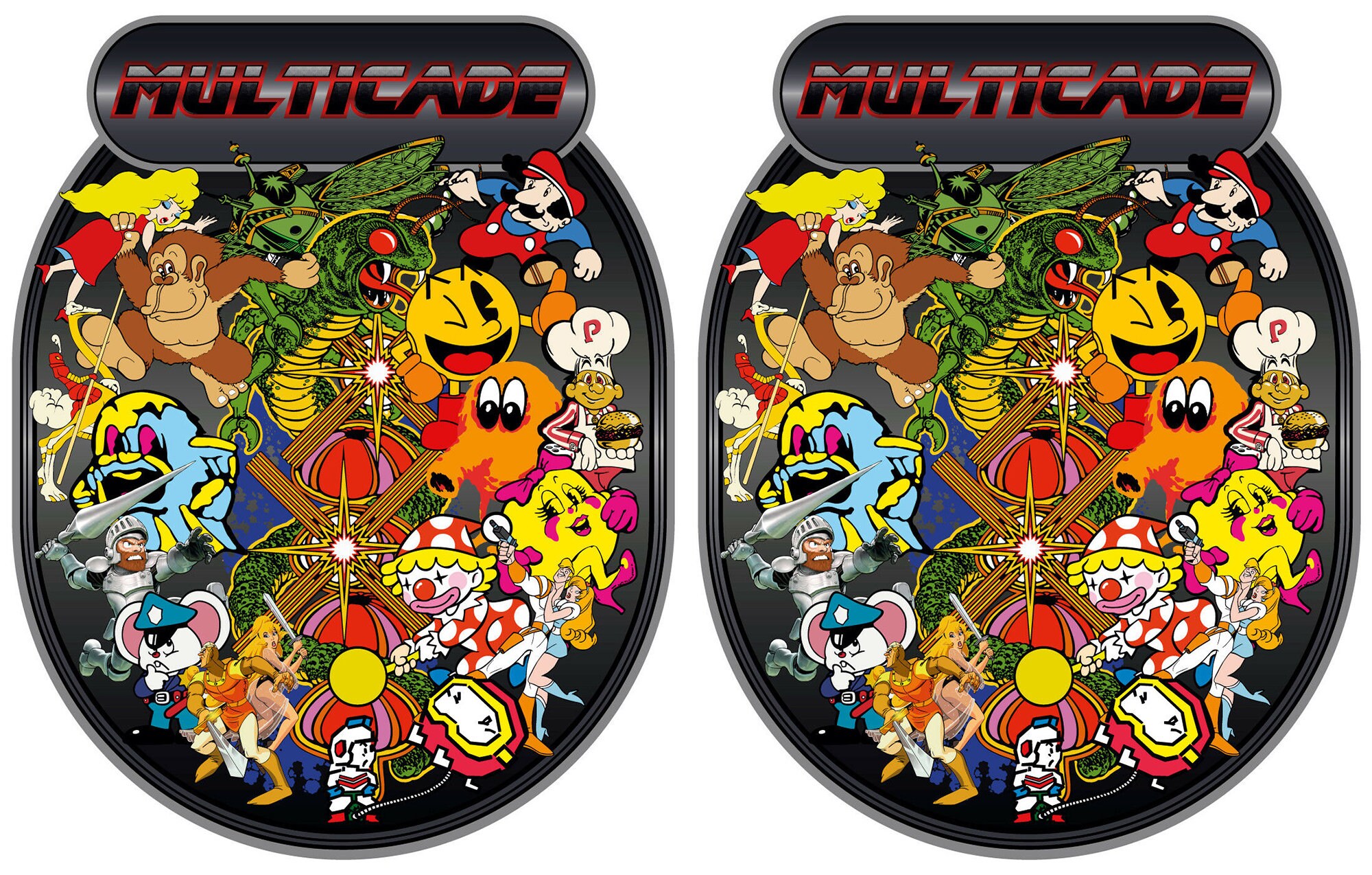 Mame Multicade Classics Side Art Arcade Cabinet Graphics | Etsy