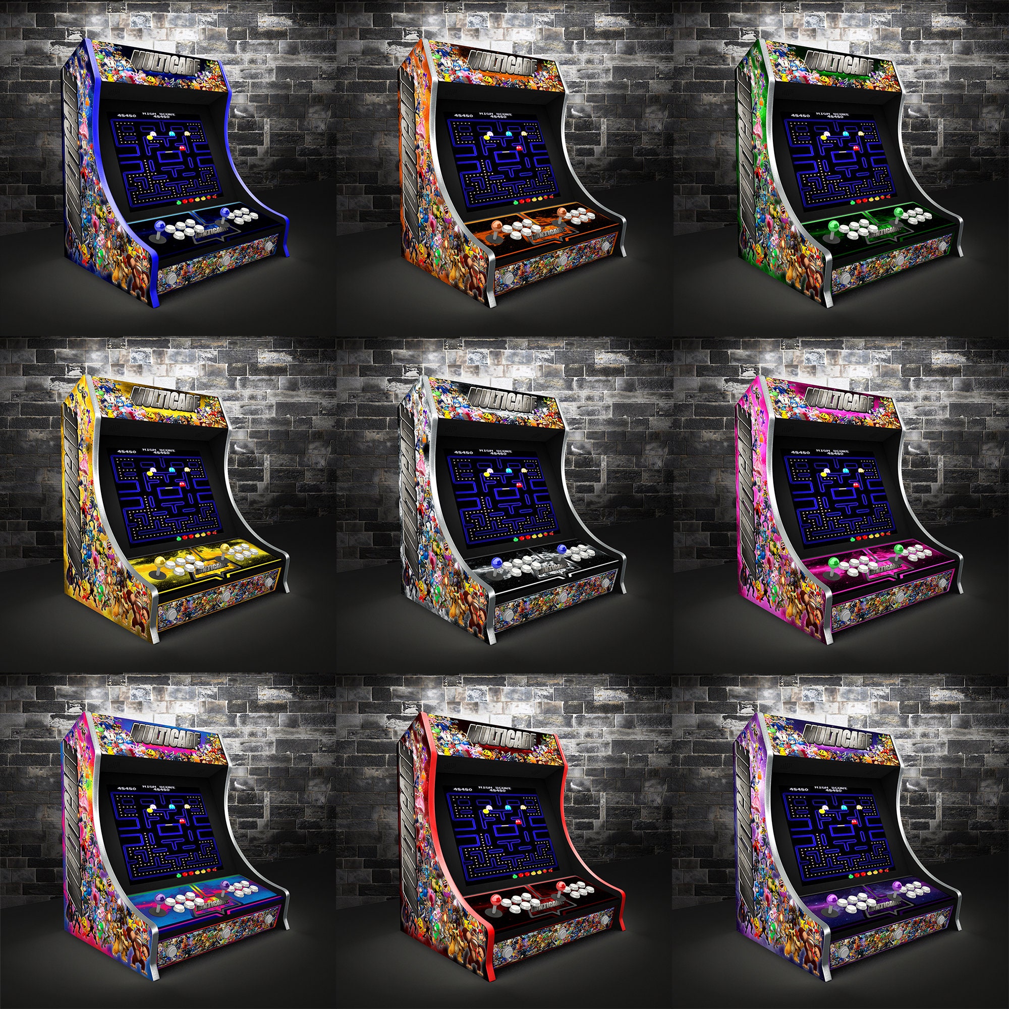 Arcade Classics Multicade Bartop Cabinet Graphics Decals - Etsy UK
