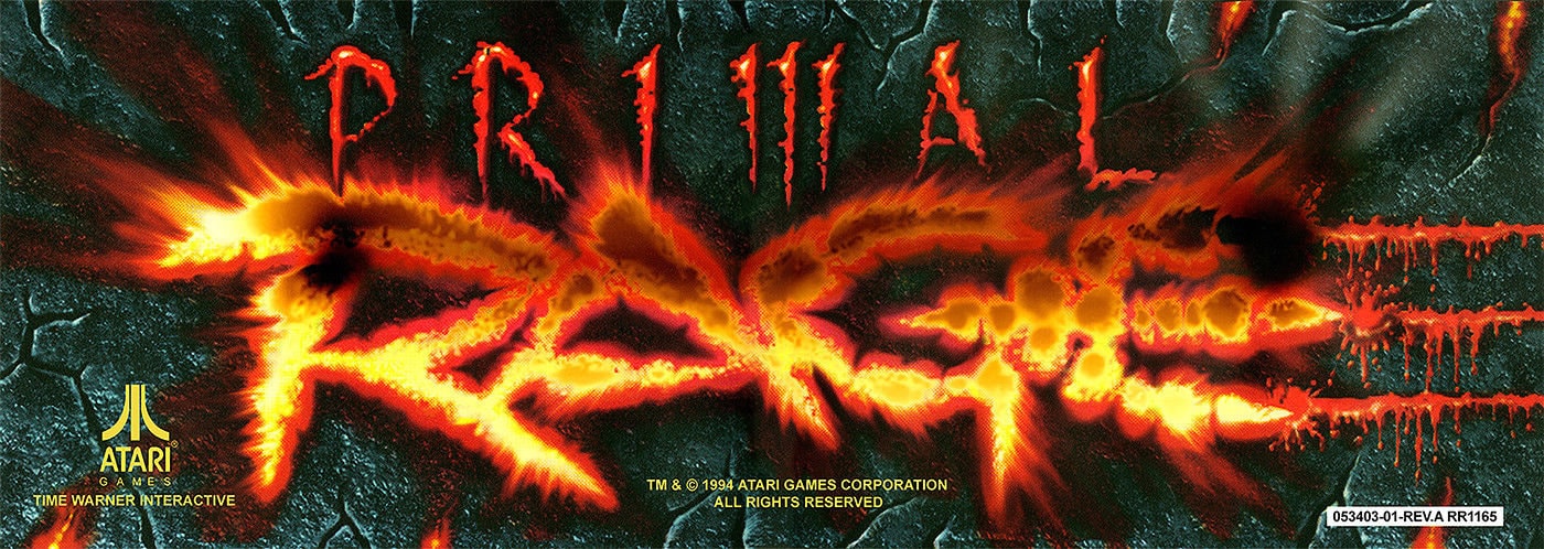 Primal Rage Atari Arcade Marquee for Reproduction | Etsy