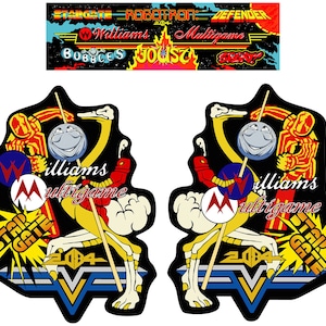 Multi Williams Arcade Side Art Arcade Cabinet Graphics for Reproduction ...