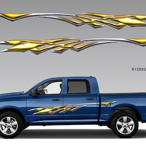 2 Car Truck Side Decals Graphics Stripes Vinyl #b1288gold - Etsy