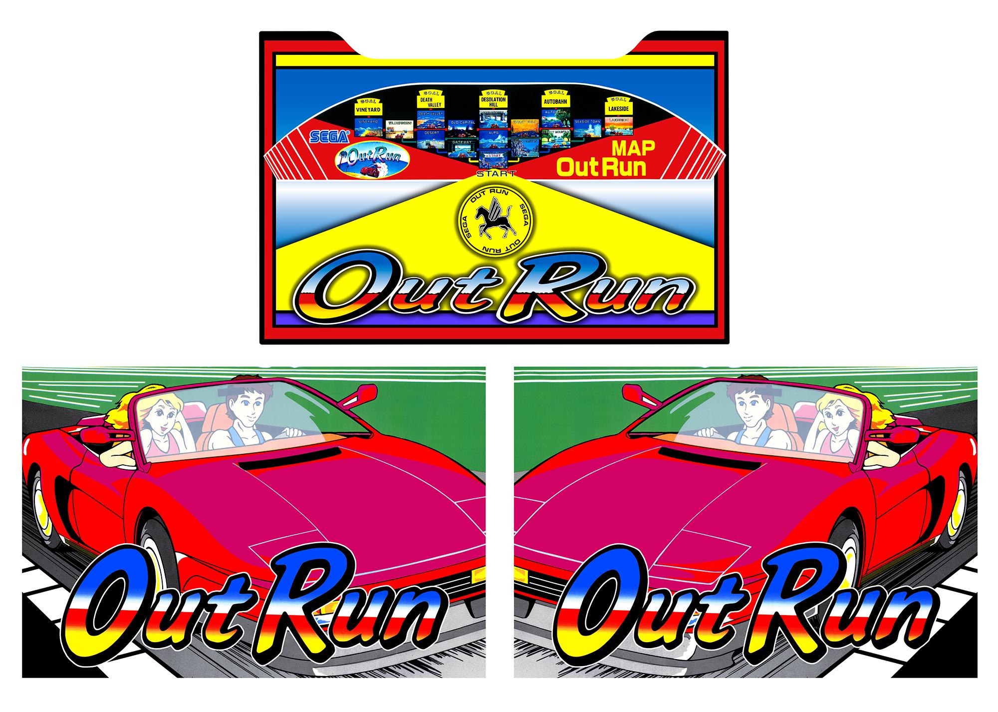 Outrun Arcade 1up Cabinet Riser Graphics Decals Stickers - Etsy