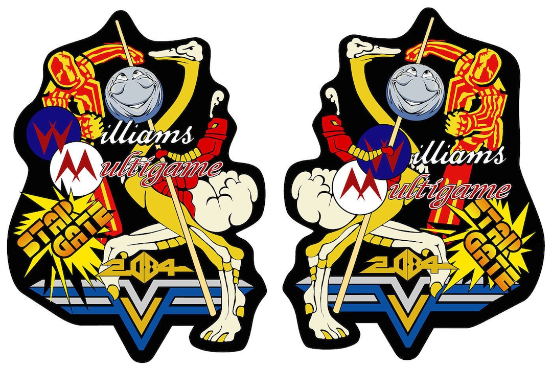 Multi Williams Arcade Side Art Arcade Cabinet Graphics for Reproduction ...